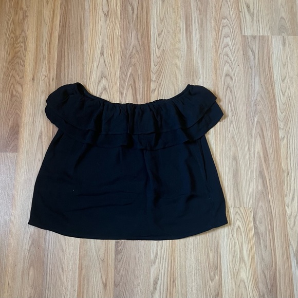 Tops | One Clothing Womans Black Off Shoulders Ruffled Top | Poshmark